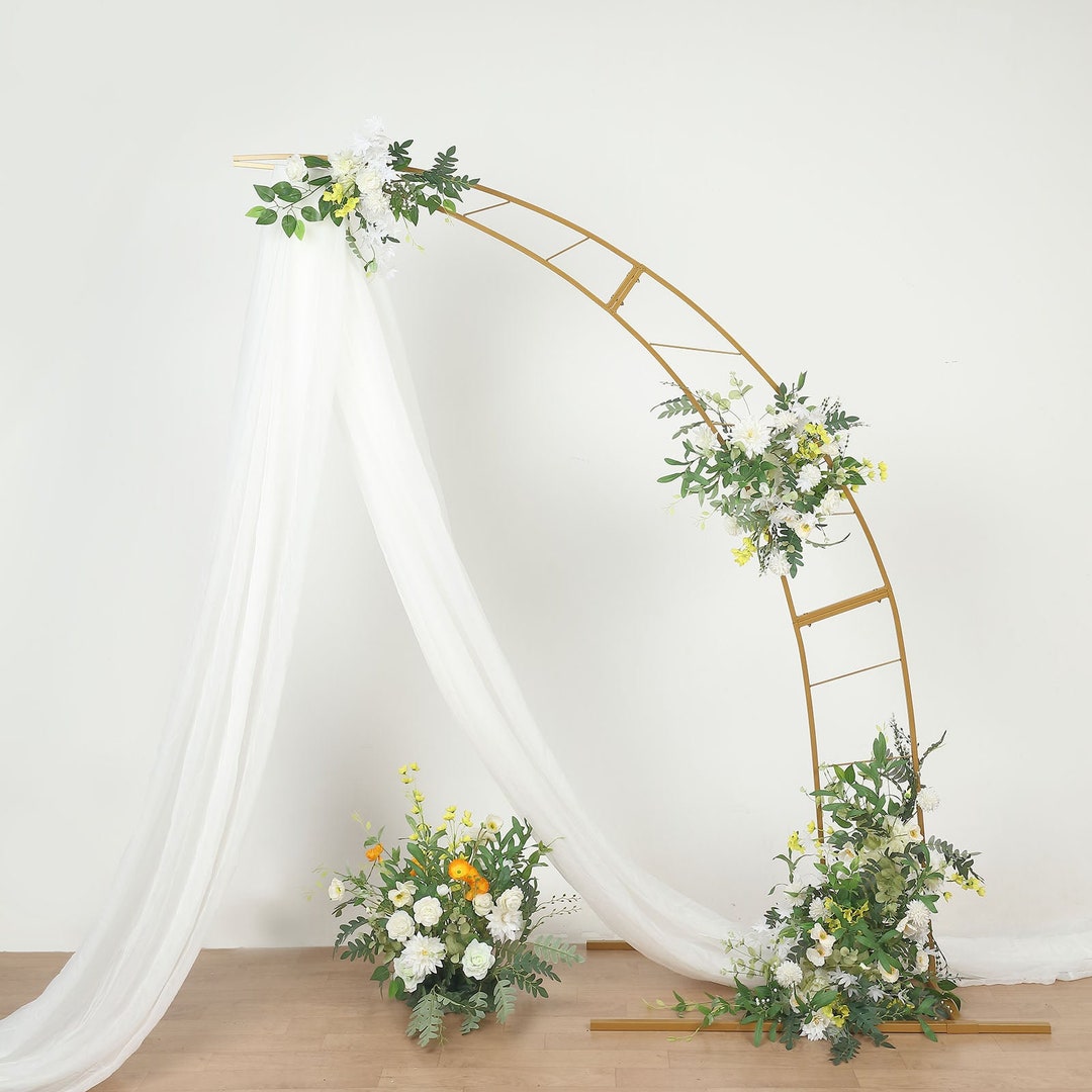 1 Unit | Gold Metal Half Crescent Moon Wedding Arch, Curved Design ...