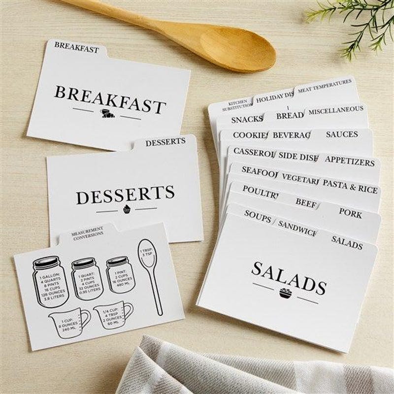 Recipe Card Dividers - Etsy