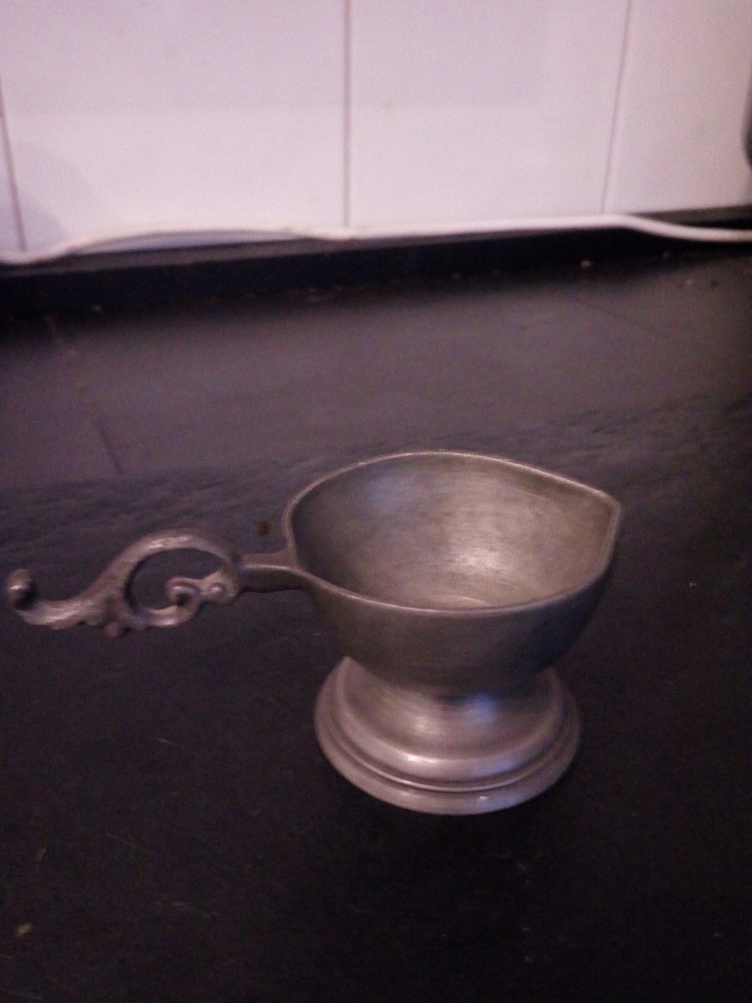 French Pewter Wine Tasting Cup Sommeliers Tasse - Etsy
