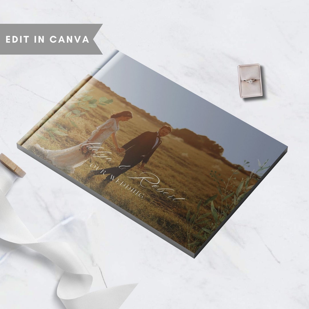 Greenery Editorial Wedding Magazine Photo Album Template, Wedding ...