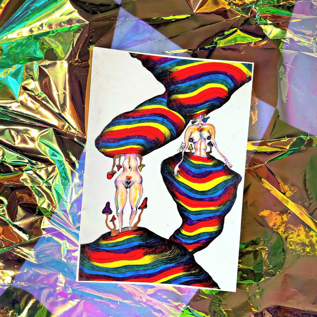 RAINBOW WOMAN 3x4 CLEAR Vinyl Sticker - Etsy