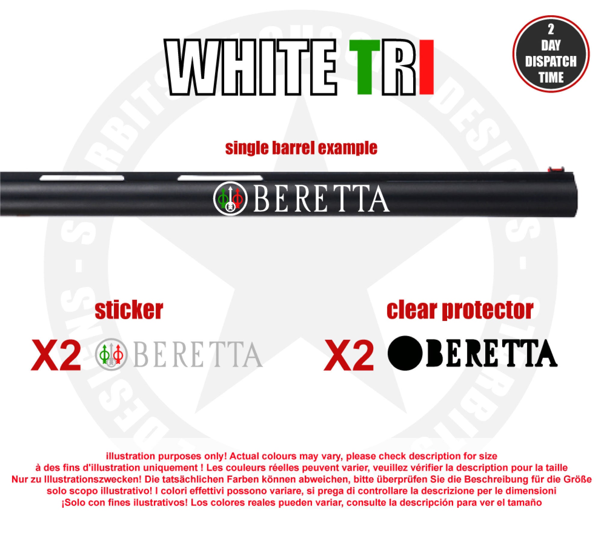 Beretta Vinyl Decal Sticker X2 for Application on Shotgun Gun - Etsy