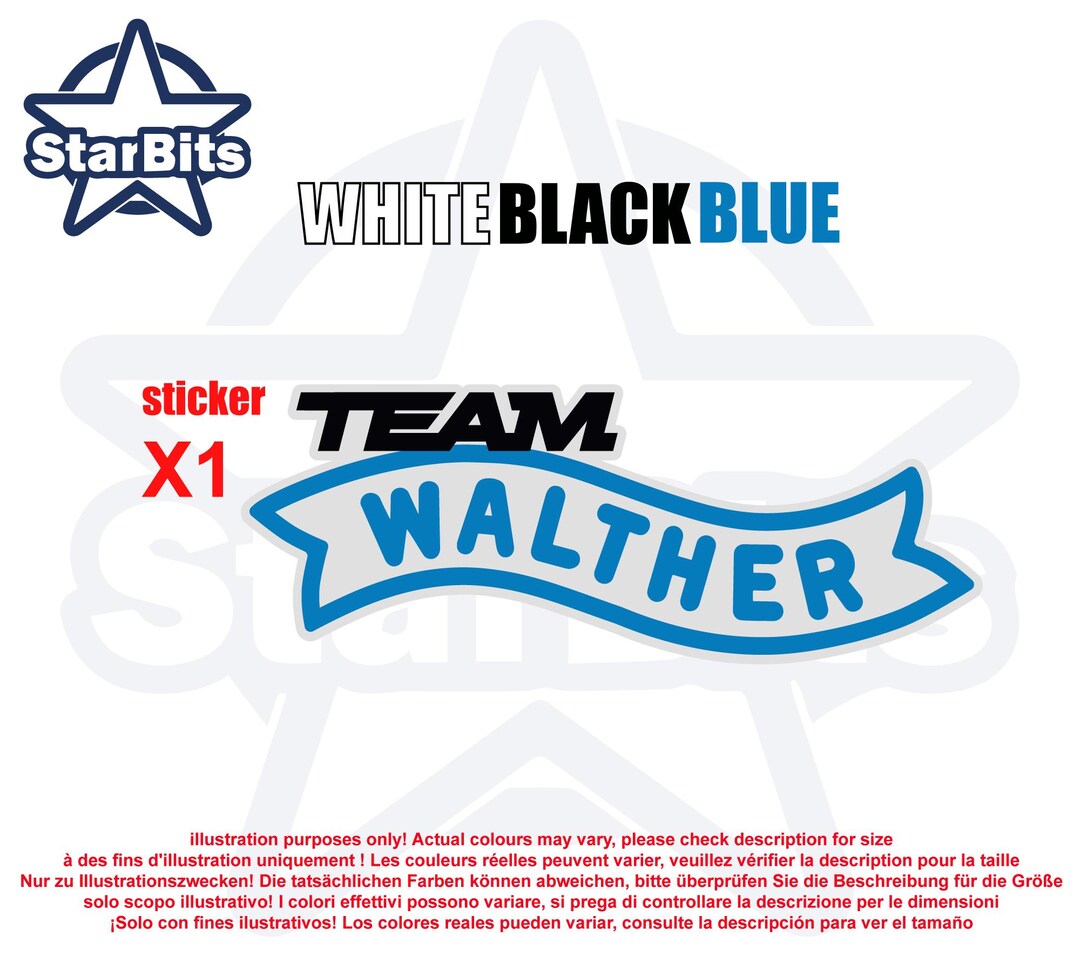 Walther Vinyl Decal Sticker X2 for Application on Air Rifle Gun Safe ...