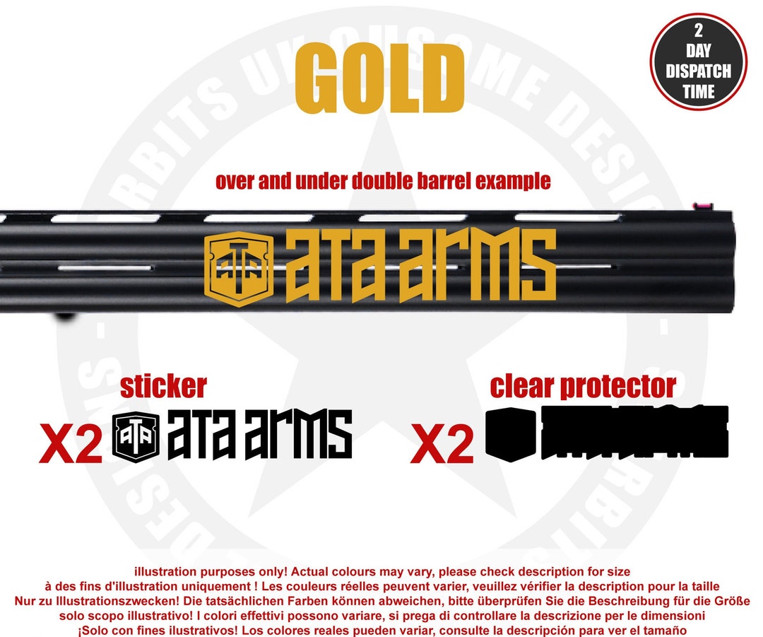 ATA ARMS Vinyl Decal Sticker X2 for Application on Shotgun Gun Safe ...