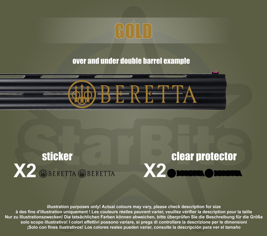 Beretta Vinyl Sticker X2 for Application on Shotgun Gun Safe Cabinet ...