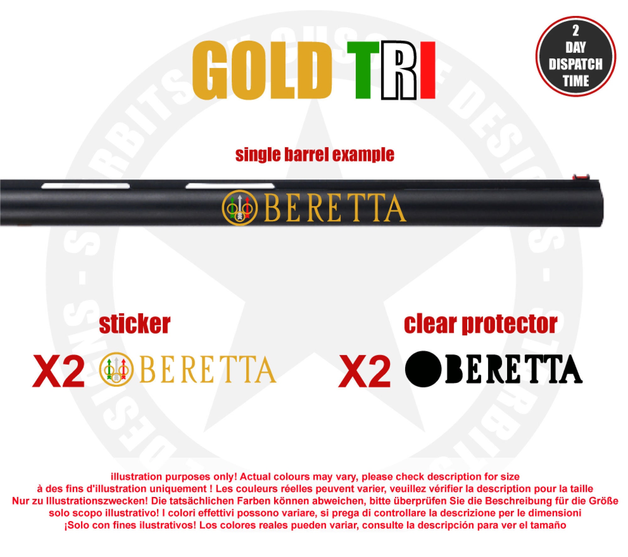 Beretta Vinyl Decal Sticker X2 for Application on Shotgun Gun - Etsy