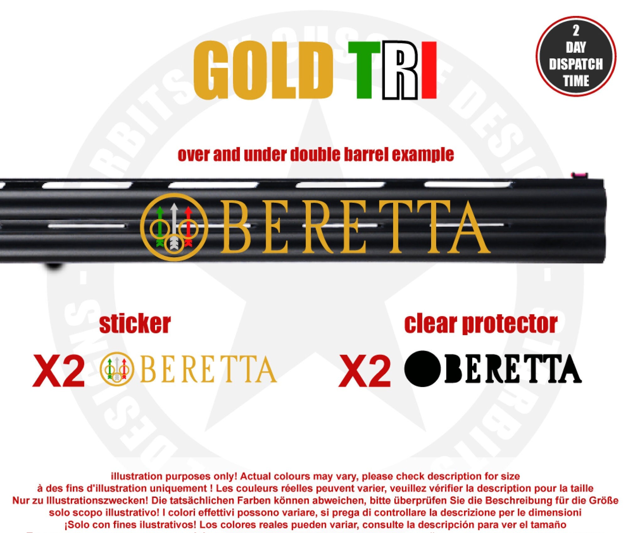 Beretta Vinyl Decal Sticker X2 for Application on Shotgun Gun - Etsy
