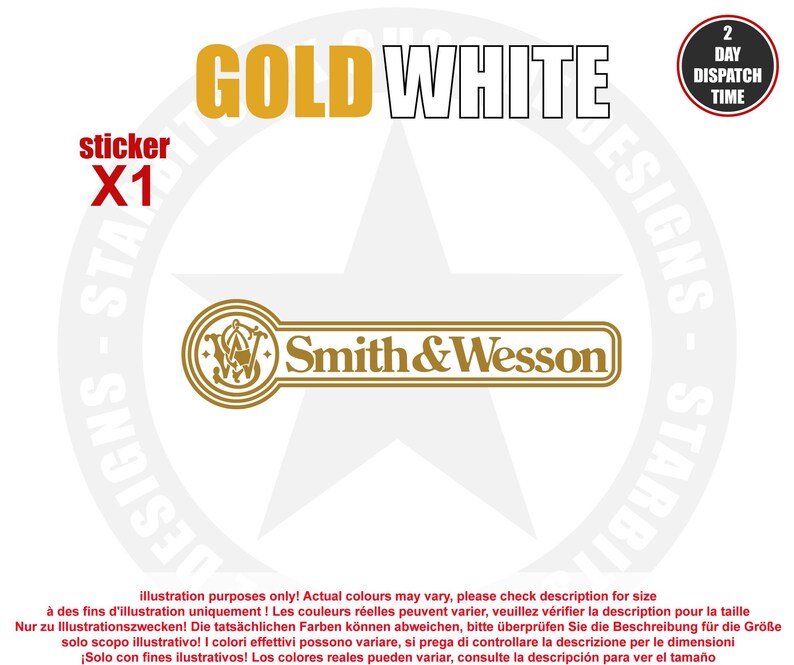 S & W Decal Sticker for Application on Rifle Gun Safe Cabinet Car ...