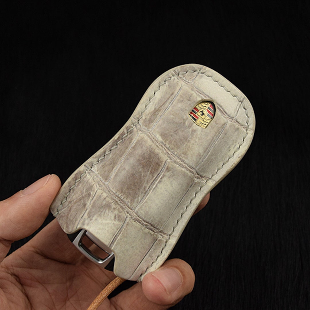 Porsche Bespoke Exotic Leather Car Key Remote Cover, Crocodile Leather ...