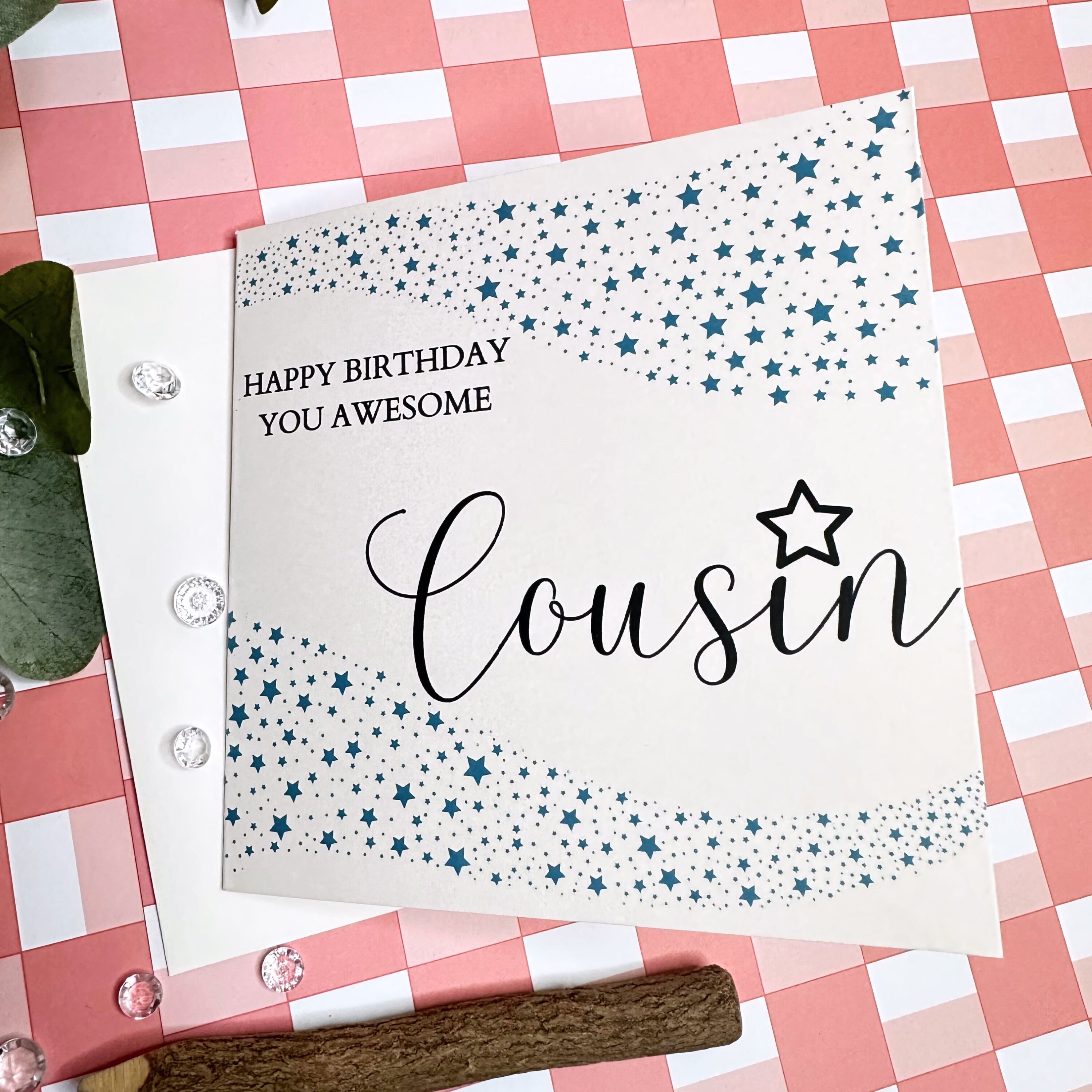 Happy Birthday You Awesome Cousin Personalised Greeting Card, Shooting ...