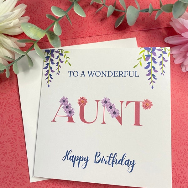 Great Auntie Birthday Card - Etsy