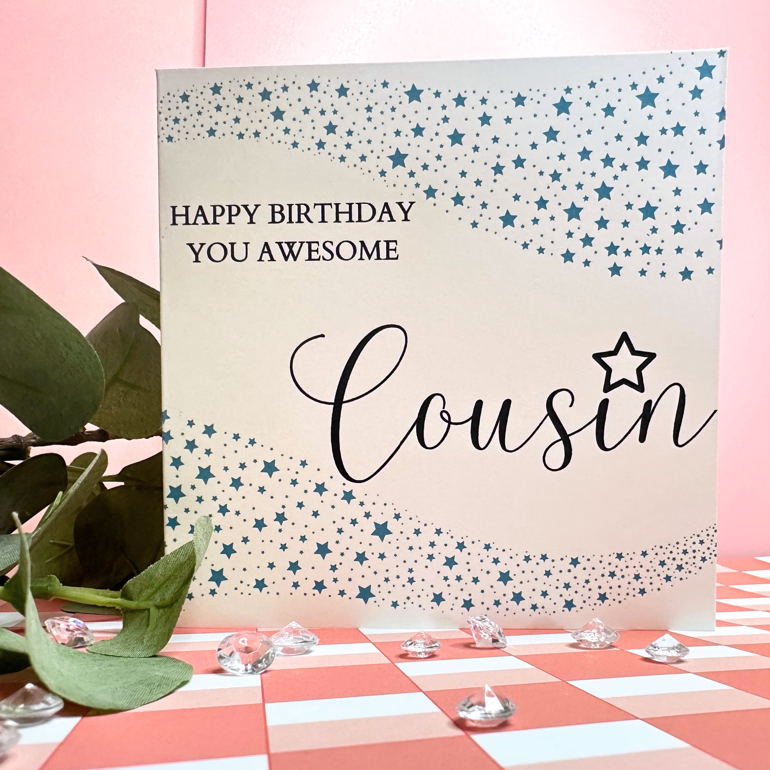 Happy Birthday You Awesome Cousin Personalised Greeting Card, Shooting ...