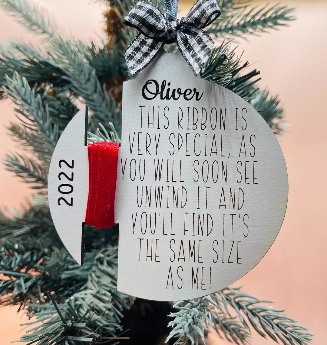 Personalized Ribbon Height Ornament 2023 - Etsy