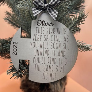 Personalized Ribbon Height Ornament 2023 - Etsy