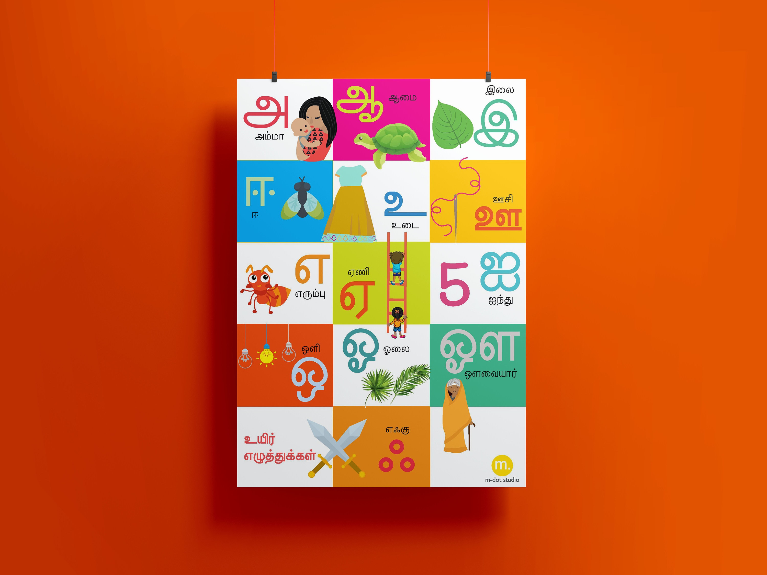 Tamil Alphabets Poster Learning Tamil School Print Tamil - Etsy