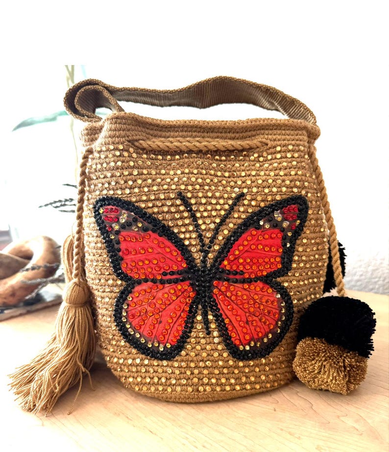 Woven Bucket Shoulder Bag “monarch” - Etsy