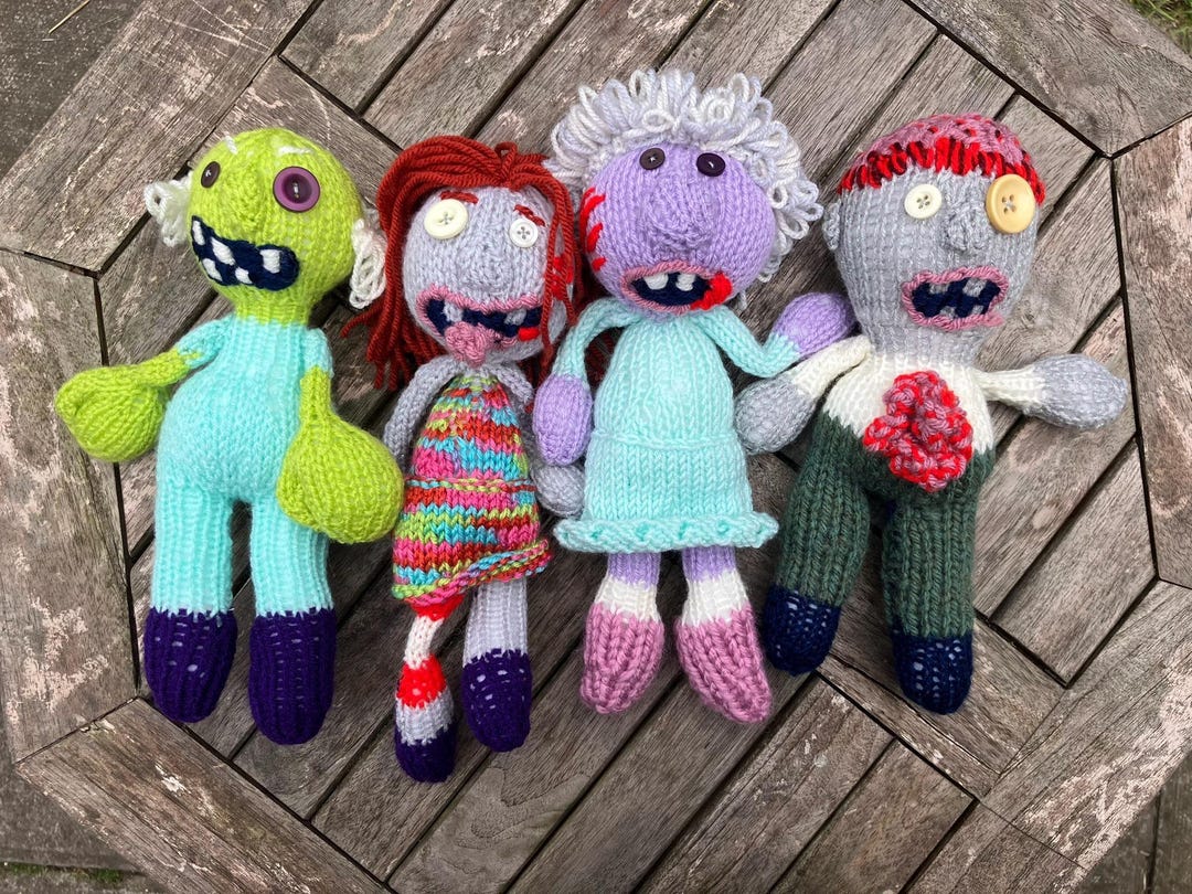 Knitted Zombies Toys! 4 to Collect! - Etsy