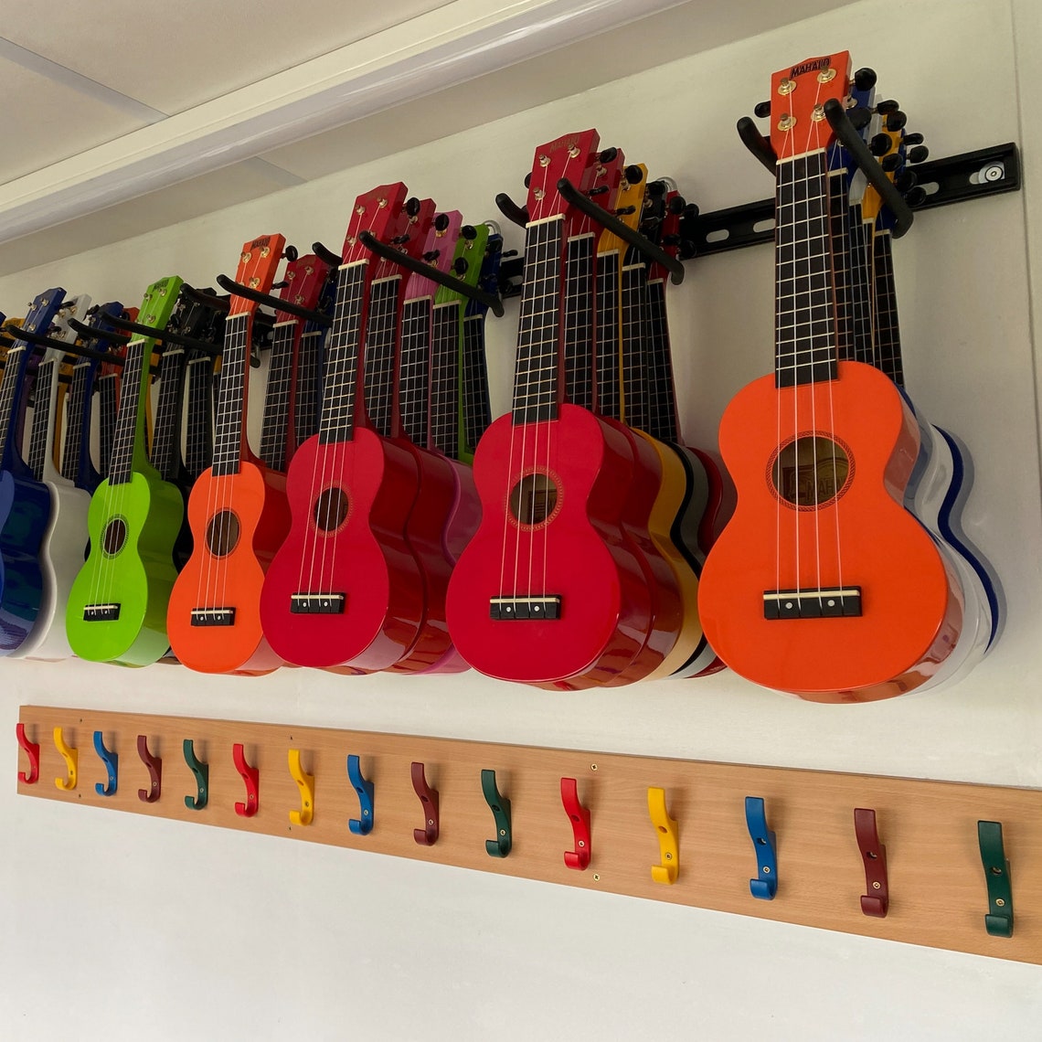 Ukulele Wall Rack: Space-saving Ukulele Storage - Etsy