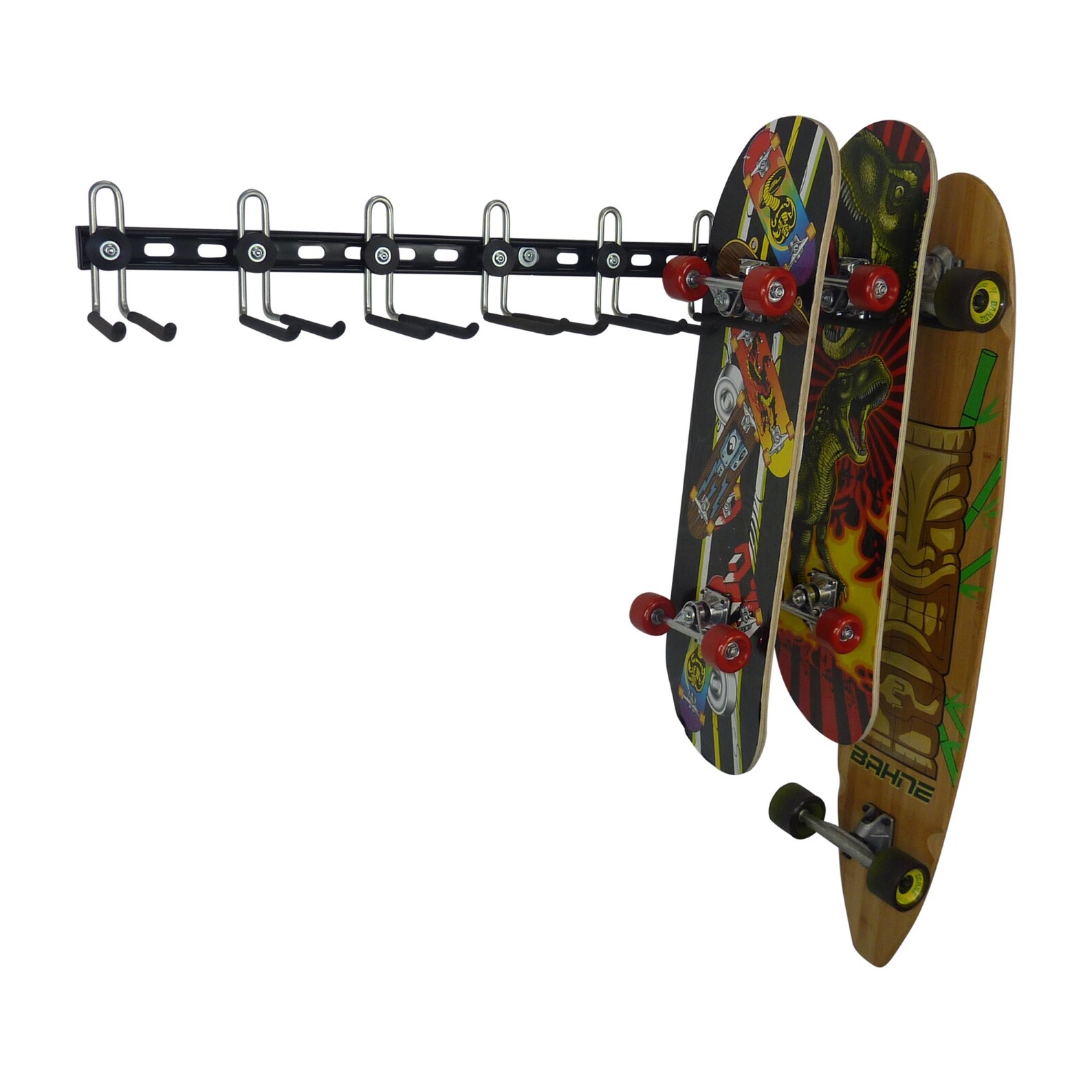 Skateboard Rack. Wall Storage and Display Rack for up to 8 Skateboards ...