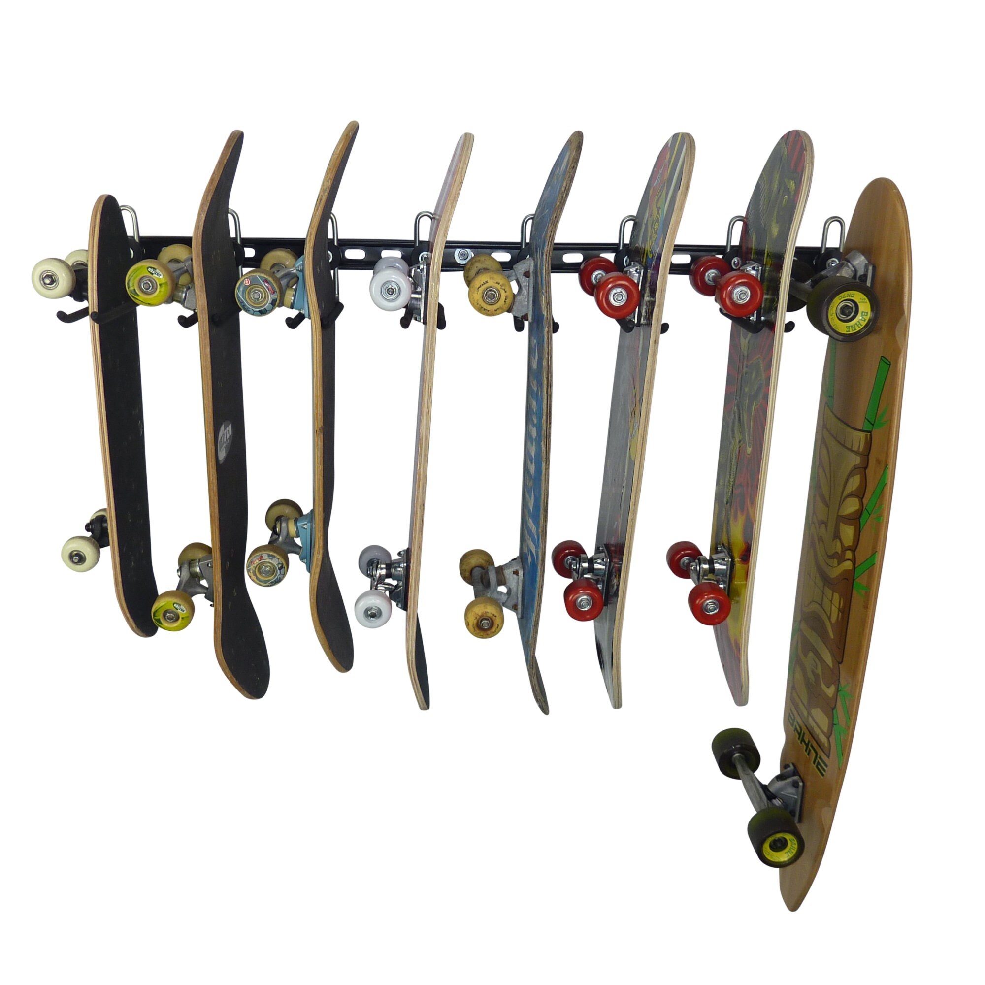 Skateboard Rack. Wall Storage and Display Rack for up to 8 Skateboards ...
