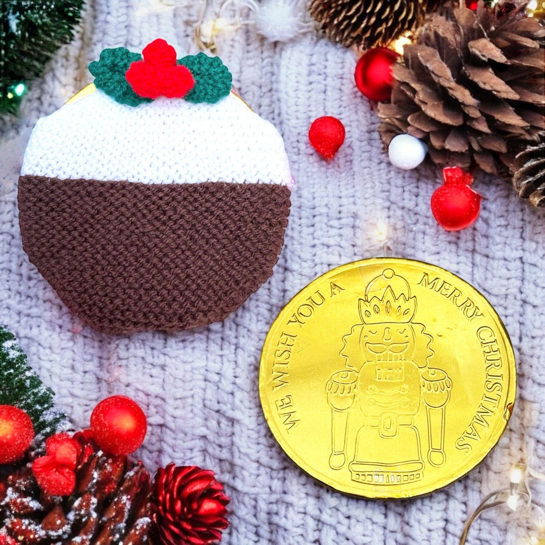 KNITTING PATTERN - Christmas Pudding Coin Purse 10 Cms Diameter - Etsy
