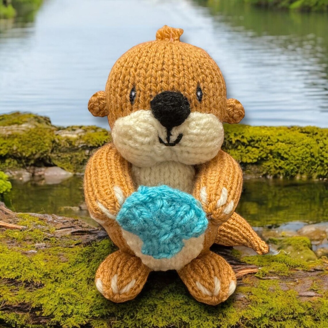 KNITTING PATTERN - Olive the Otter Choc Orange Cover / 15 Cms Zoo Sea ...