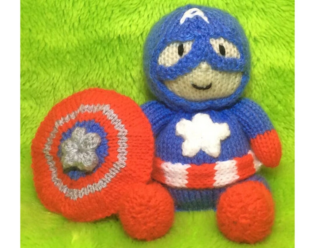 KNITTING PATTERN - Star-spangled Superhero Choc Orange Cover / 14 Cms ...
