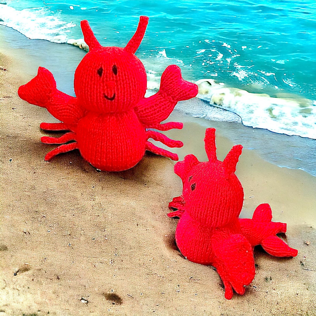 KNITTING PATTERN - Lorenzo the Lobster Choc Orange Cover / 15 Cms Sea ...
