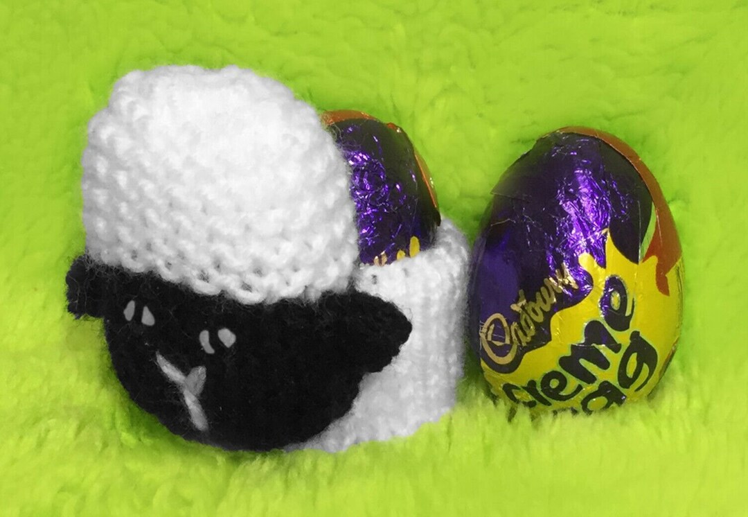 KNITTING PATTERN - Easter Spring Lamb / Sheep Choc Cover Fits Creme Egg ...