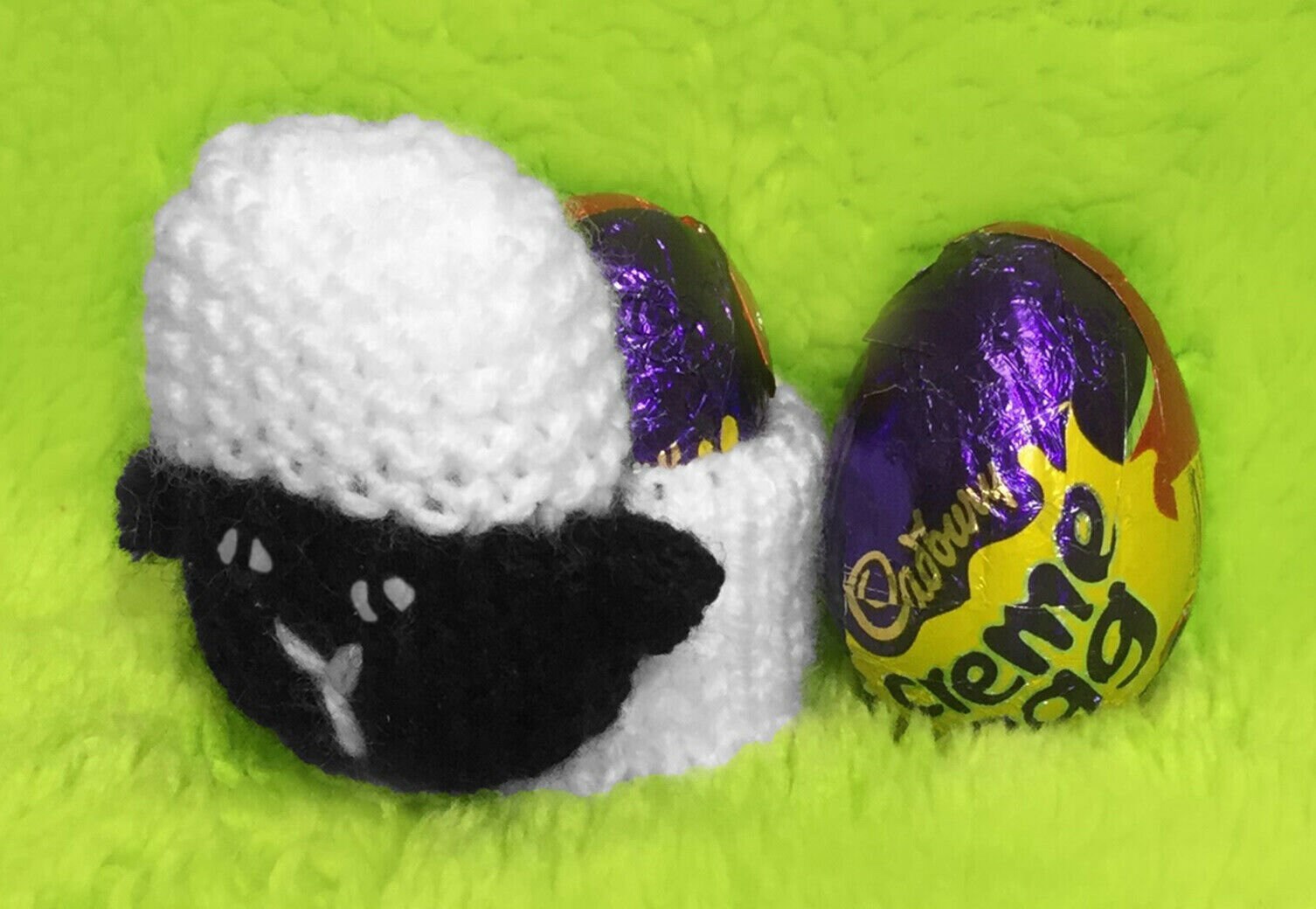 KNITTING PATTERN - Easter Spring Lamb / Sheep Choc Cover Fits Creme Egg ...