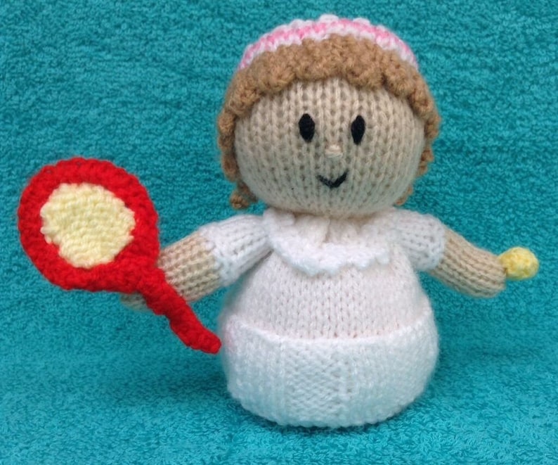 KNITTING PATTERN - Wimbledon Tennis Player Chocolate Orange Cover or 15 ...