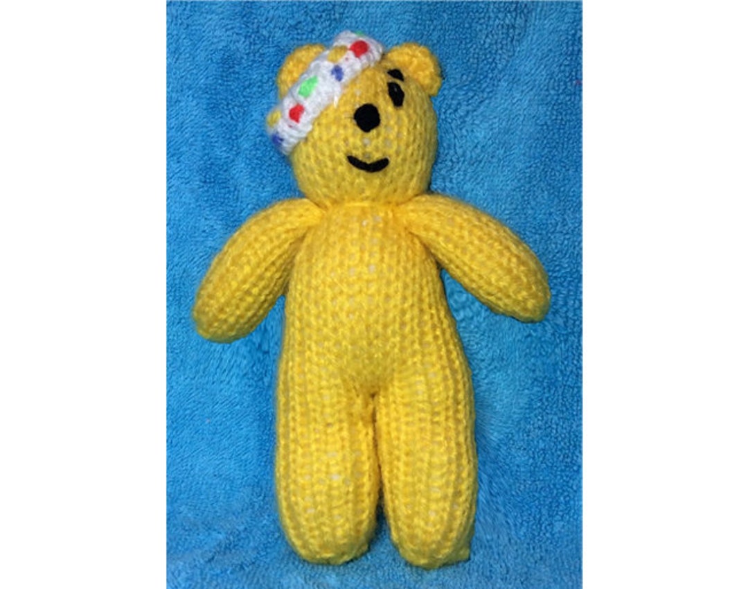 KNITTING PATTERN - Pudsey Bear Finger Puppet 14 Cms Toy - Etsy
