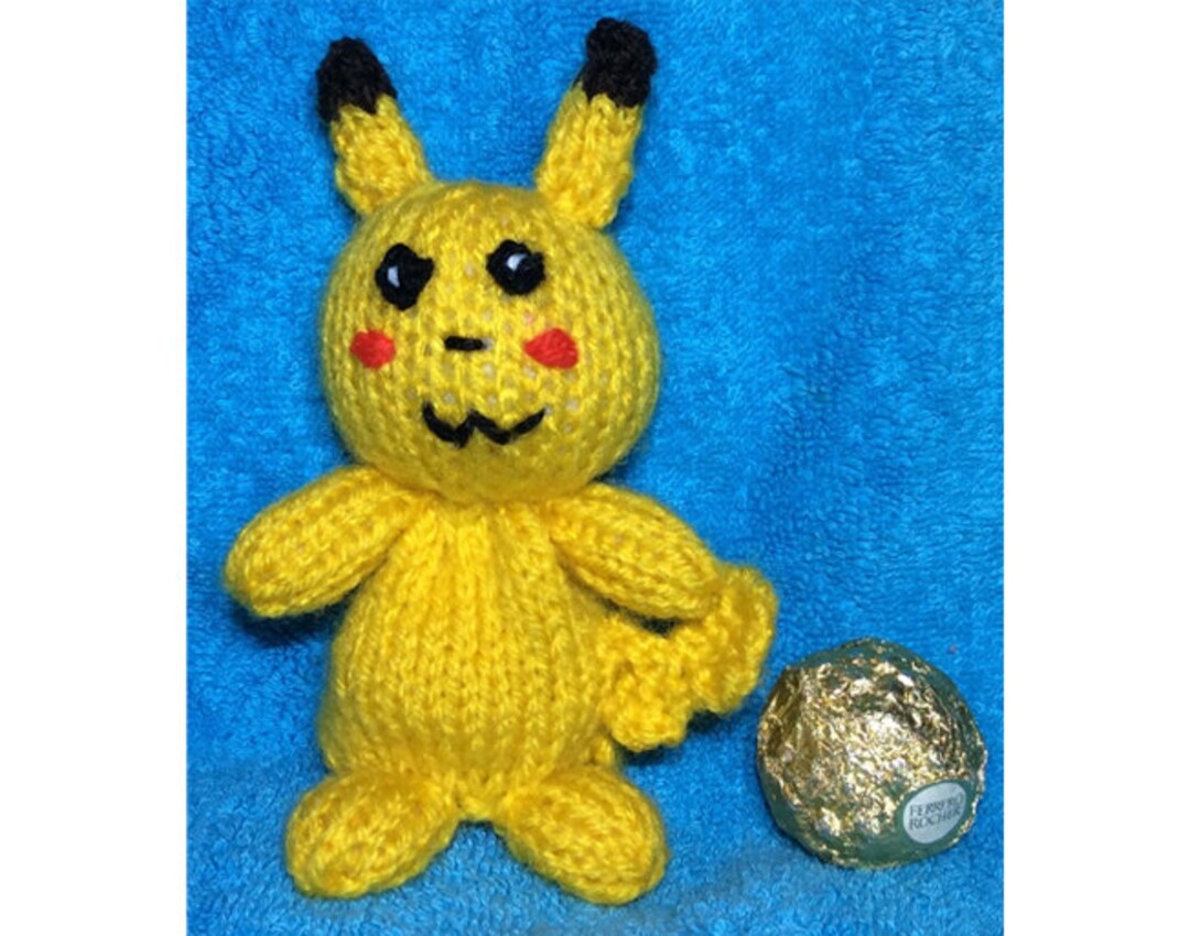 KNITTING PATTERN Pikachu Inspired Choc Cover Fits Ferrero - Etsy