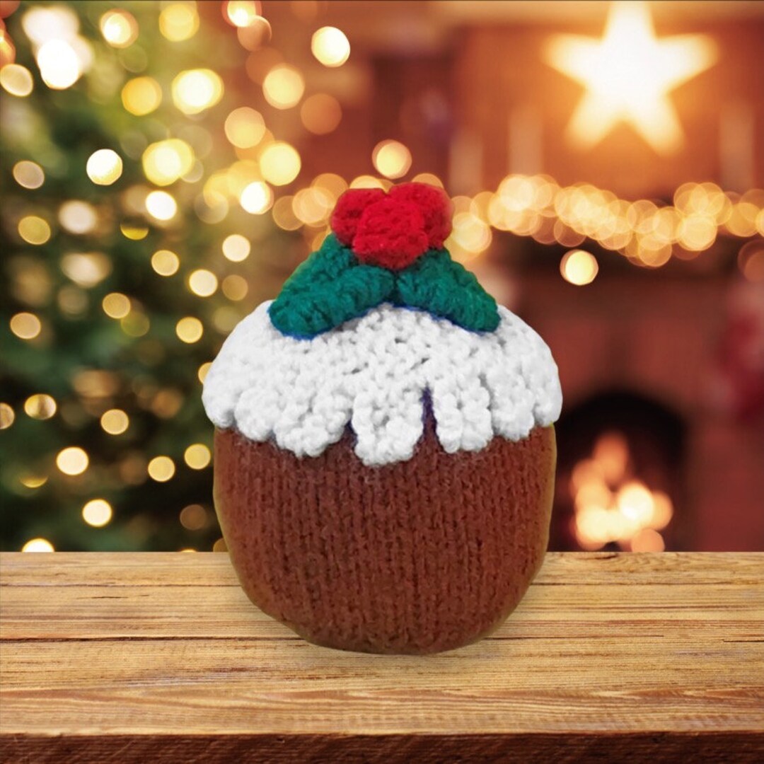 KNITTING PATTERN - Christmas Pudding With Holly Choc Orange Cover / 10 ...