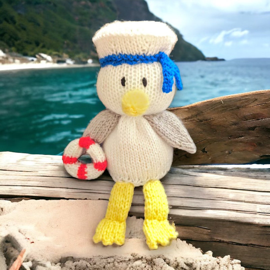 KNITTING PATTERN - Mcchips the Sailor Seagull Chocolate Orange Cover ...