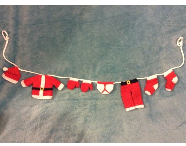 KNITTING PATTERN Cute Father Christmas / Santa Washing Line - Etsy UK
