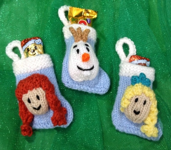 Craft Supplies & Tools Snow Queen 3 Christmas tree decorations KNITTING ...