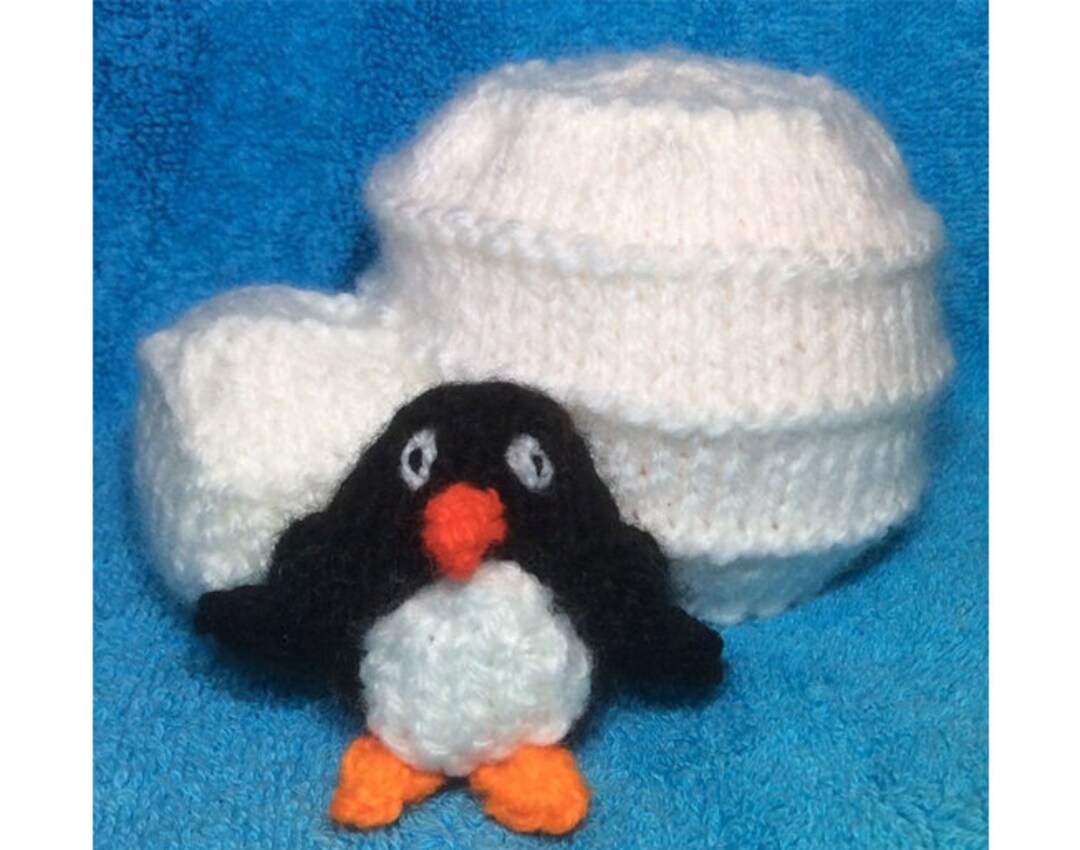 KNITTING PATTERN - Igloo and Penguin Chocolate Orange Cover or 7 Cms ...