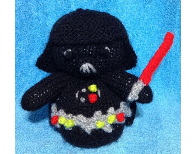 KNITTING PATTERN Darth Vader Orange Cover or 14 Cms Toy - Etsy