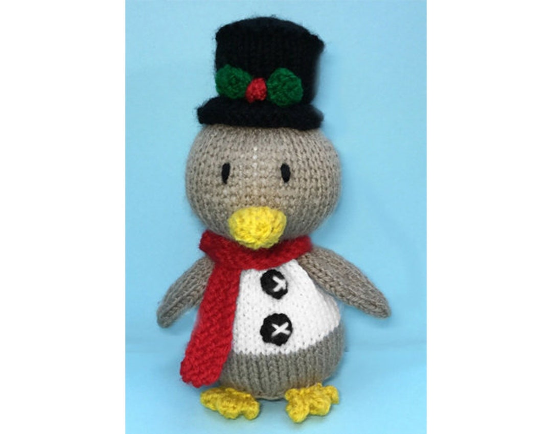 KNITTING PATTERN - Snowman Robin Chocolate Orange Cover / 15 Cms ...