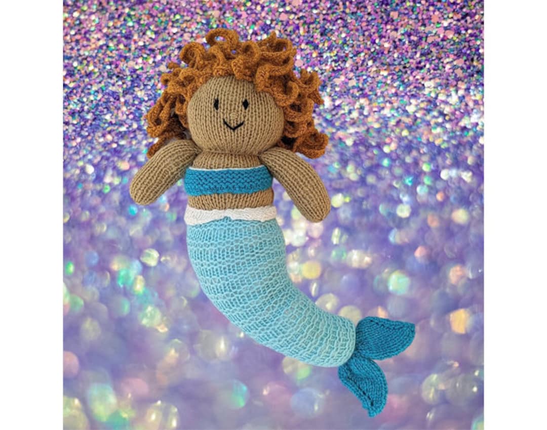 KNITTING PATTERN - Little Mermaid Inspired 40 Cms Soft Toy Princess ...