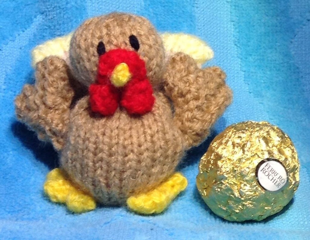 KNITTING PATTERN - Christmas Turkey Chocolate Cover Fits Ferrero Rocher ...