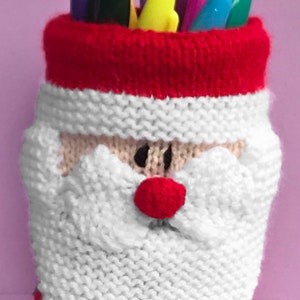 KNITTING PATTERN - Father Christmas Santa Inspired Holder 15cm Tall ...