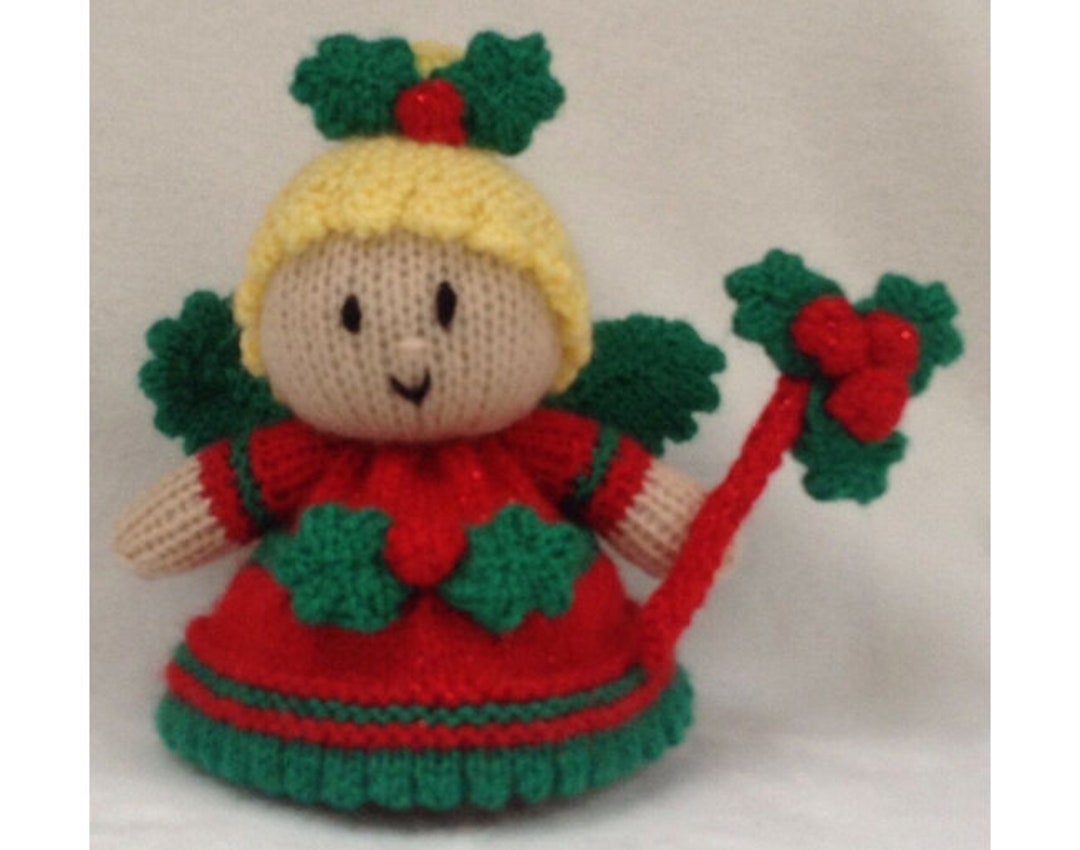 KNITTING PATTERN - Holly the Christmas Fairy Orange Cover or 15 Cms Toy ...