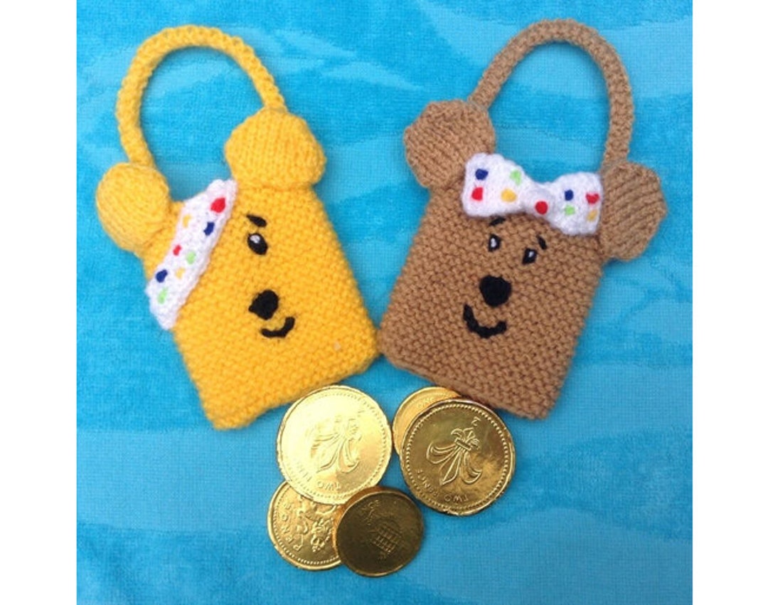 KNITTING PATTERN - Pudsey Charity Gift Bags - Etsy UK