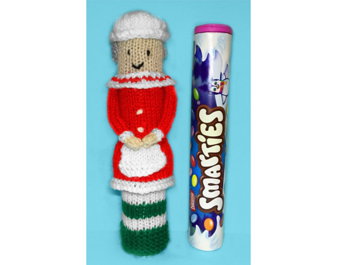 KNITTING PATTERN - Mother Christmas Smarties Sweet Holder 22 Cms - Mrs ...