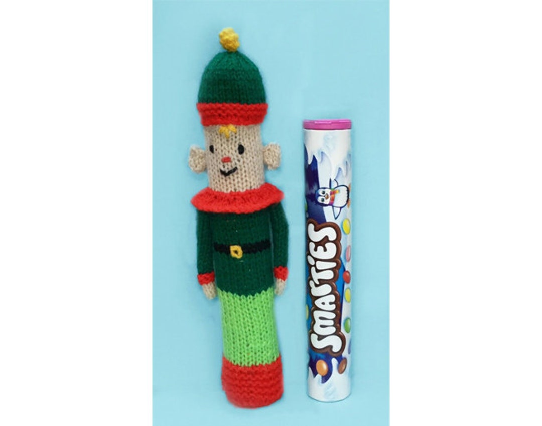 KNITTING PATTERN - Christmas Elf Smarties Sweet Holder 22 Cms - Etsy