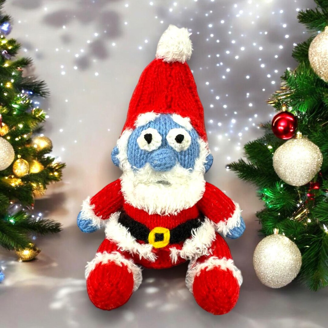 KNITTING PATTERN - Christmas Papa Smurf Inspired Choc Orange Cover or ...