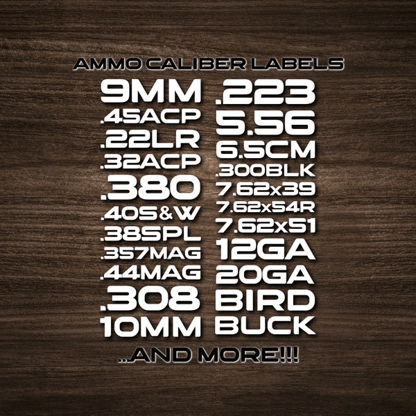 Ammo Can Caliber Label - Etsy