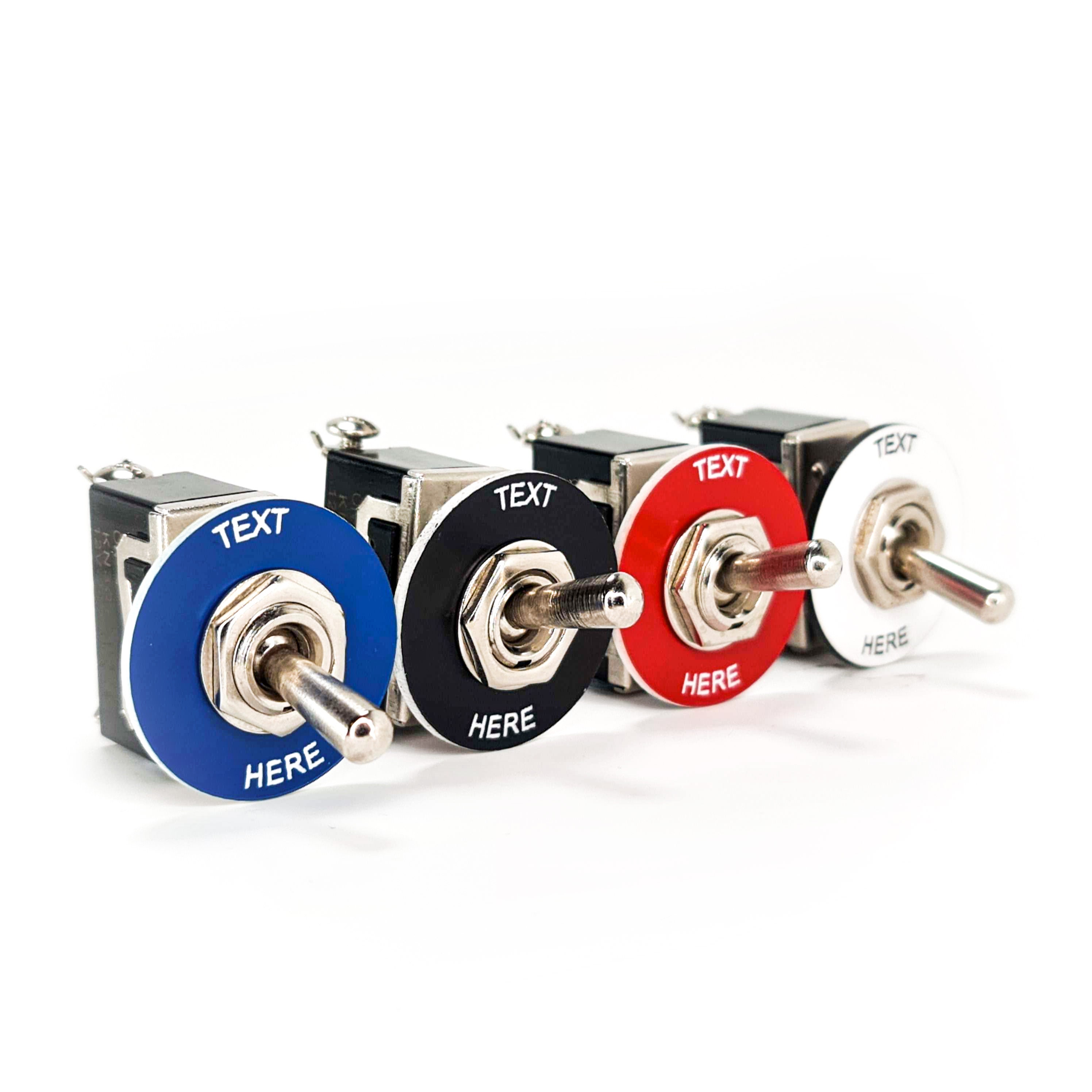 Black Circle Toggle Switch Guard Name Plates for Dashboards & Switches ...
